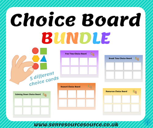 Choice Boards Bundle | SEN Resource Source