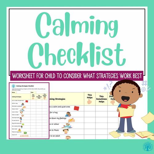 Calming Strategies Checklist | SEN Resource Source