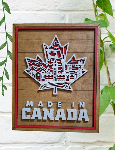 Made in Canada Maple Leaf Wall Sign | Created By You