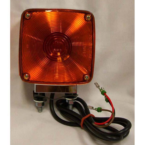 Right Hand-Turn Signal-Vertical-Chrome Housing-Double Stud-Incandescent ...