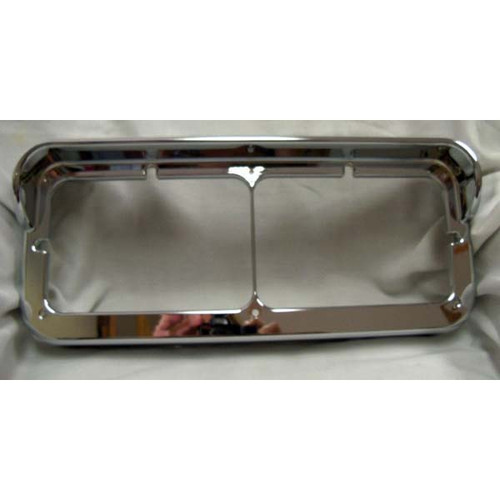 Bezel - Dual Small Rectangular - Chrome W/ Visor | SLC Lighting