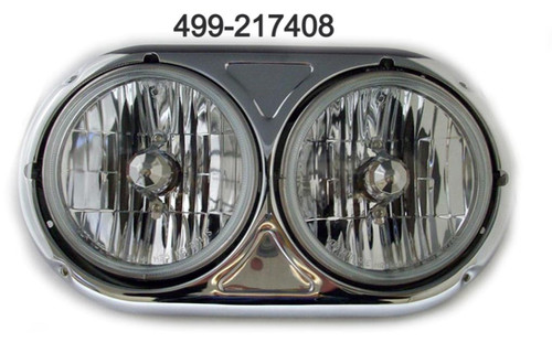 Right Side DUAL SMALL ROUND HALOGEN HEADLIGHT ASSEMBLY | SLC Lighting