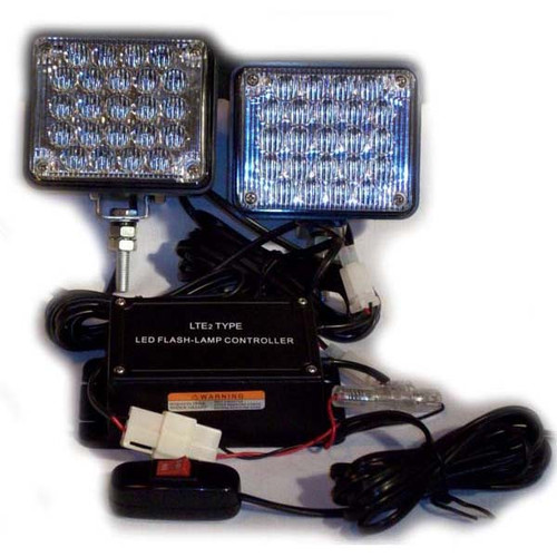 Red Square LED Strobe/Flasher Light- Stud Mount | SLC Lighting