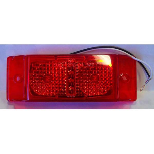 Clearance Marker - Double Bullseye Reflective - 6" Red LED | SLC Lighting