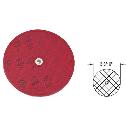 3 3/16" Round Reflector W/ Center Hole Red | SLC Lighting