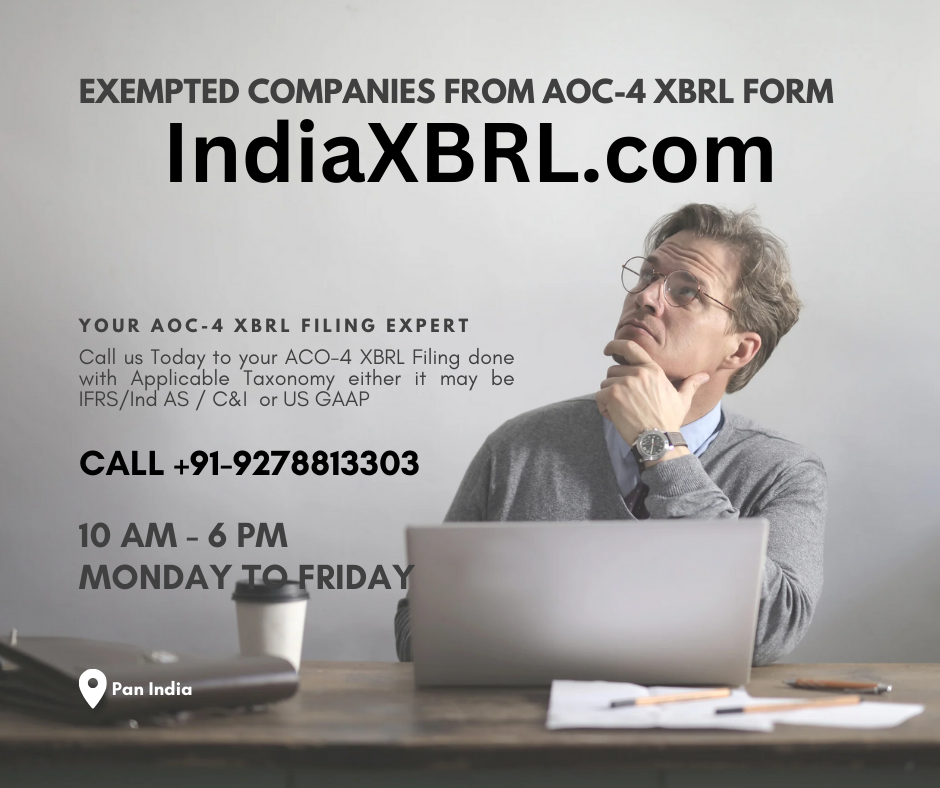 Exempted Companies from Financial XBRL Reporting
