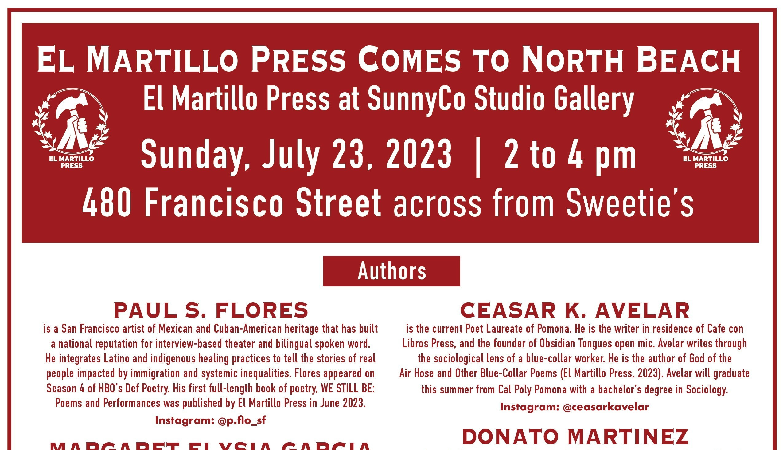 El Martillo Press @ SunnyCo Studio Gallery | El Martillo Press