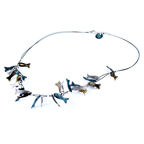 Dinky Fish Necklace - Mixed | Fiona Dane