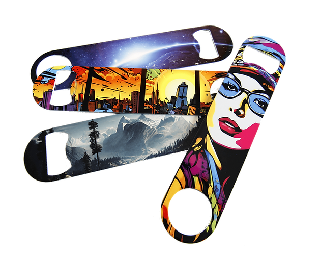 White Printed Bar Blades | Badges And Stickers | Full Colour Bar Blades