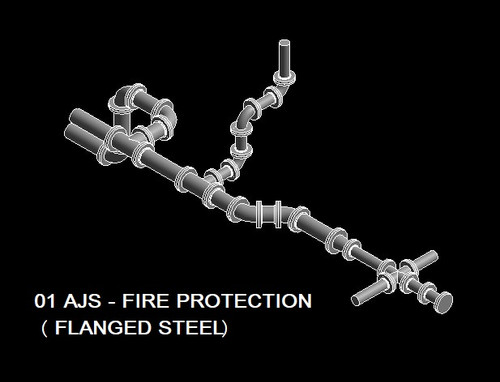Pipe Types - FIRE PROTECTION (FLANGED STEEL) Revit | BIMitUP