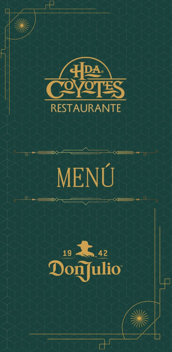 Menú Comida | Hacienda Coyotes