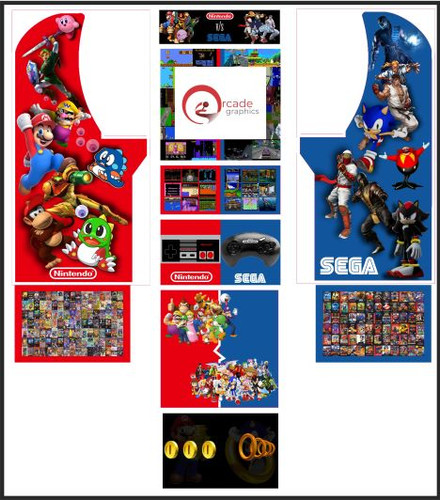 Sega Vs Nintendo Arcade1up Cabinet | Sega Vs Nintendo Arcade1up Artwork ...