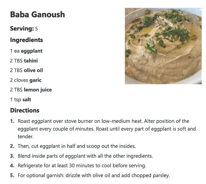 Baba Ghanoush Recipe