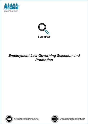 Legal and Professional Standards Governing Selection and Promotion ...
