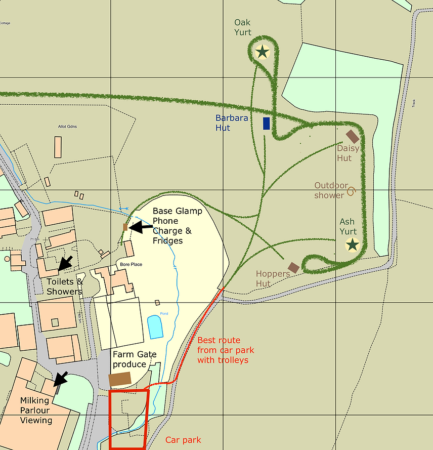 Farm Map | Free Range Glamping | Kent Downs