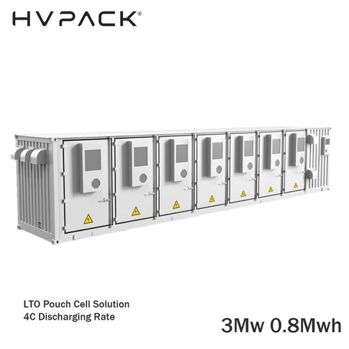 3Mw 0.8Mwh High Voltage LTO 4C Battery Energy Storage System BESS | HVPACK