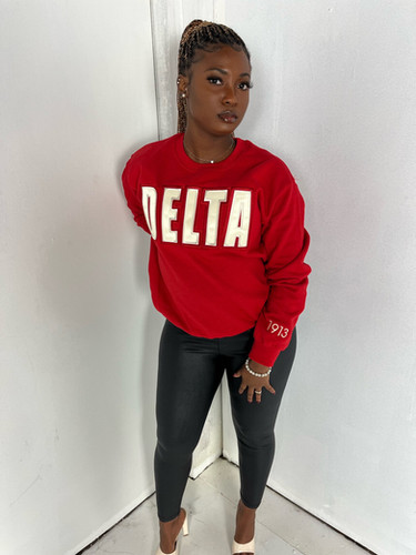 Red ‘Delta’ Crewneck | House of Para