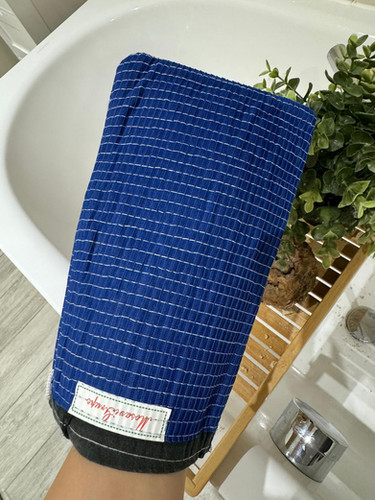 Hand Woven Authentic Persian / Turkish Bath Mitt - "Kiseh Yazdi Sefid ...