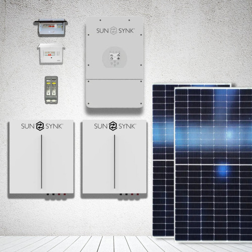 5Kw Sunsynk Inverter & 2 x 5.12KwH Batteries & 12 x JA 565w Solar ...
