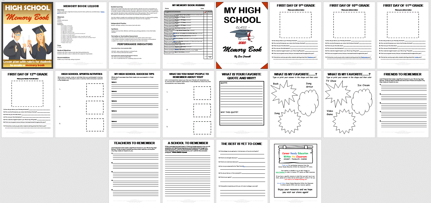 High School Distance Learning Memory Book | Career Ready