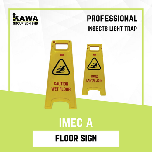 Restroom Closed Industrial Floor Signage, IMEC A Floor Sign, 25"(Yellow ...