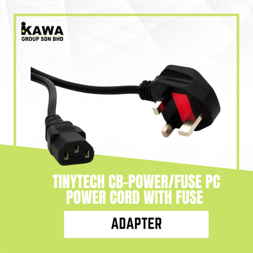 TINYTECH CB-POWER/FUSE PC POWER CORD WITH FUSE Cable length: 1.8 meter ...