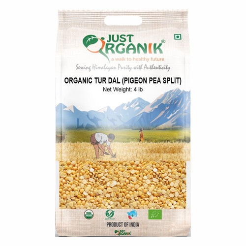 Just Organik Organic Toor Dal, Organic Pigeon Pea 4 lb | Indus Valley ...
