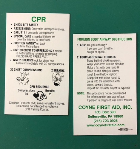 CPR Wallet Cards (Set of 10) | Coyne First Aid