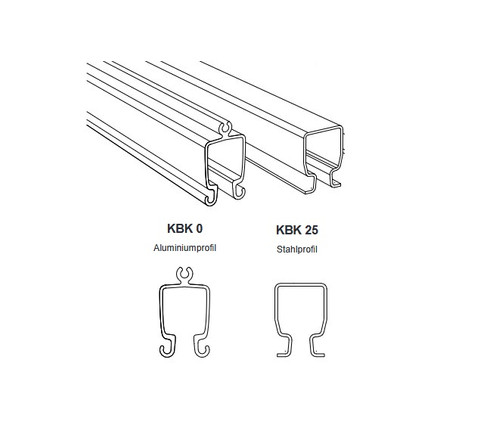 Demag KBK-0 Profilschiene 5000mm, Schleppsystem, Alu, Schleppleitung ...