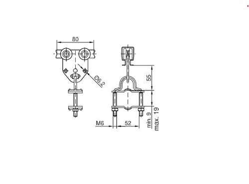 Demag KBK-25 Kabelwagen Stahl, 1 Rundleitung, Schleppsystem ...