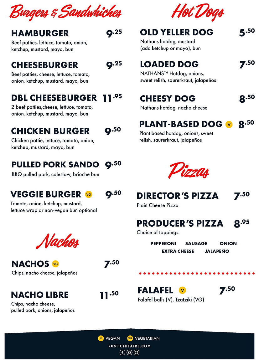 RUSTIC TAVERN | Rustic Theatre