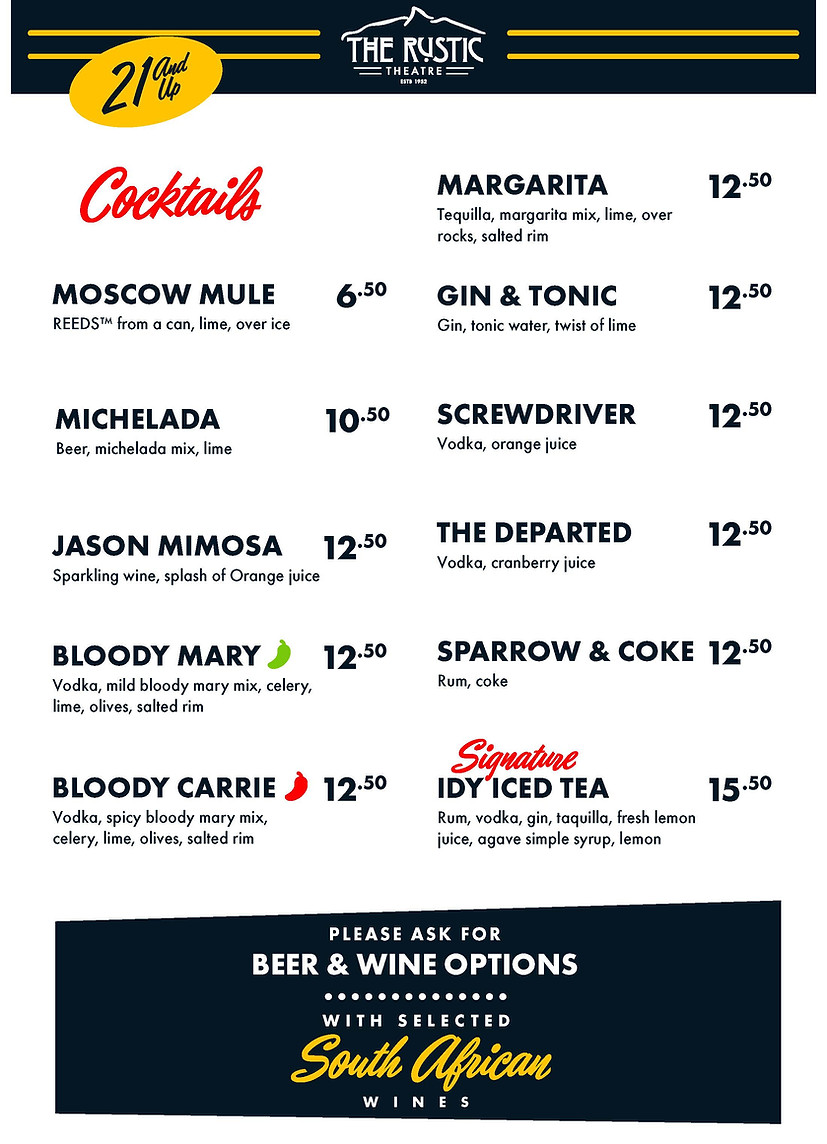 RUSTIC TAVERN | Rustic Theatre