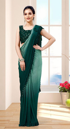Kesari VM Ready To Wear Fancy Lycra Sarees Collection | Tridaal