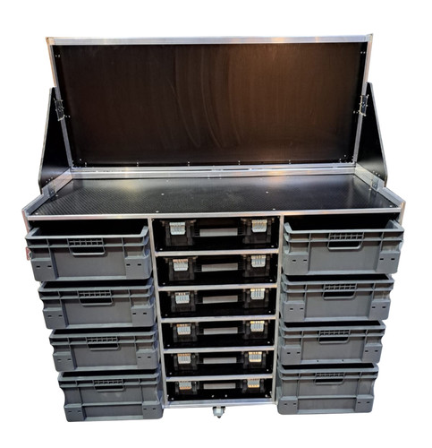 Stanley Fat Max & Euro Container Flight Case With Stand Alone Table ...