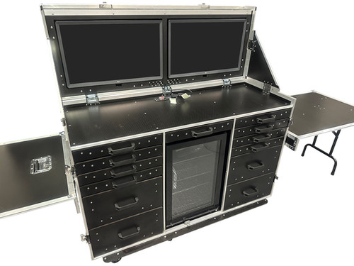 2 X 28" Smart TV & Glass Front Fridge Flight Case - VME-Data23 | Vision ...