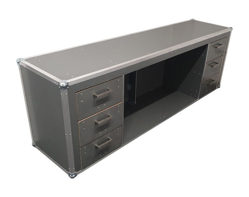 Flight Case Desk Workstation - VME-Draw4 | Vision Motorsport