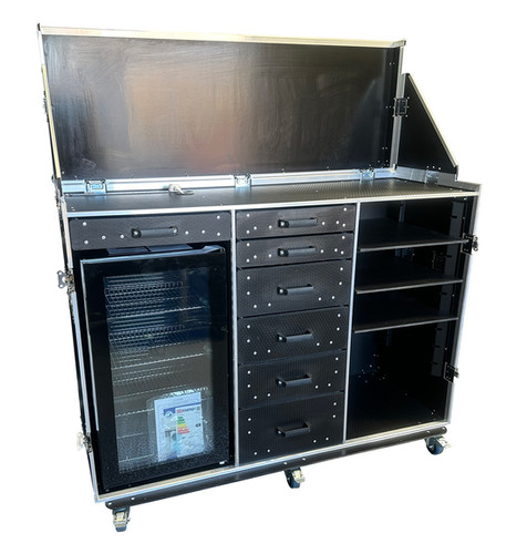 Hospitality Flight Case With Fridge, Draws & Table - VME-HC23 | Vision ...