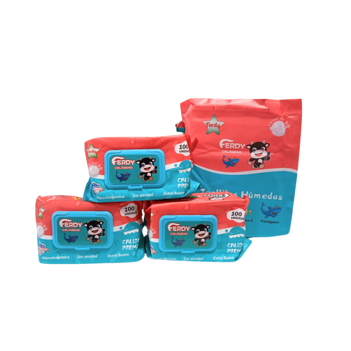 TOALLITAS HUMEDAS FERDY X 100 U | El Rey del Pañal