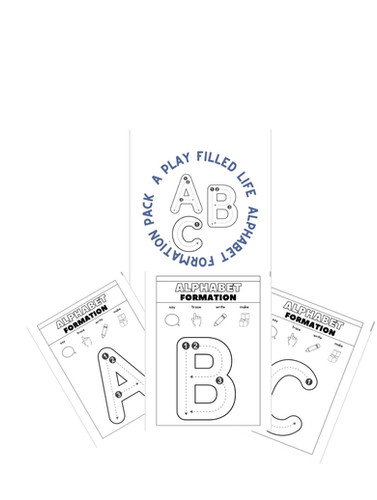 Alphabet Formation- uppercase | A Play Filled Life