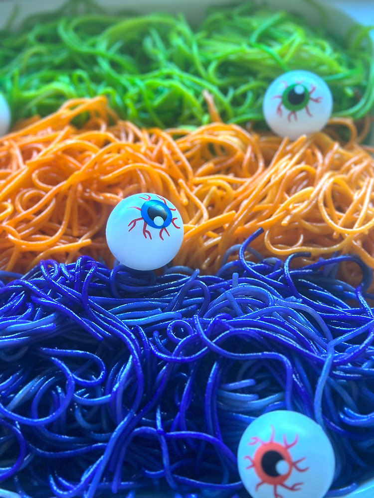 Spooky Spaghetti Sensory Play
