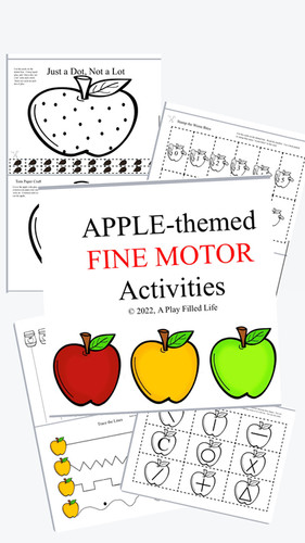 Apple-themed FINE MOTOR pack | A Play Filled Life