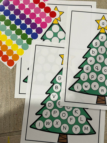 Christmas Tree Alphabet Mats | A Play Filled Life