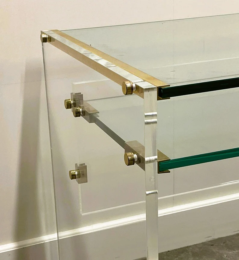 Vintage David Lange Set Of Lucite Desks , 1980s. | Beaumonde Interiors