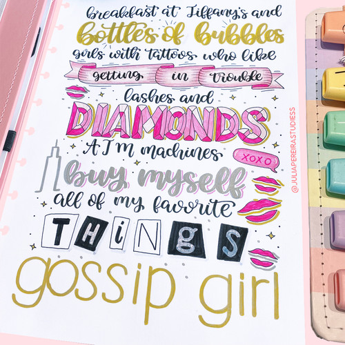 Lettering Gossip Girl A4 | Julia Pereira Store
