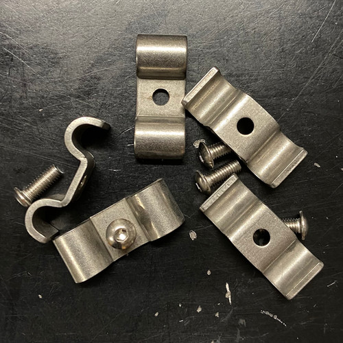 Stainless Steel Double Line Clamps for 1/4" x 3/16" | JackHammer Hot Rod