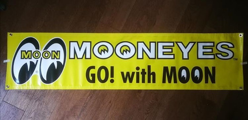 yellow Mooneyes Banner | JackHammer Hot Rod