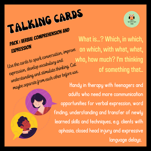Talking Cards: Verbal Comprehension and Expression | Spraakterapie HUB