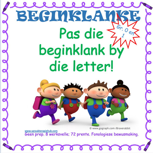 Beginklanke en Letters | Spraakterapie HUB