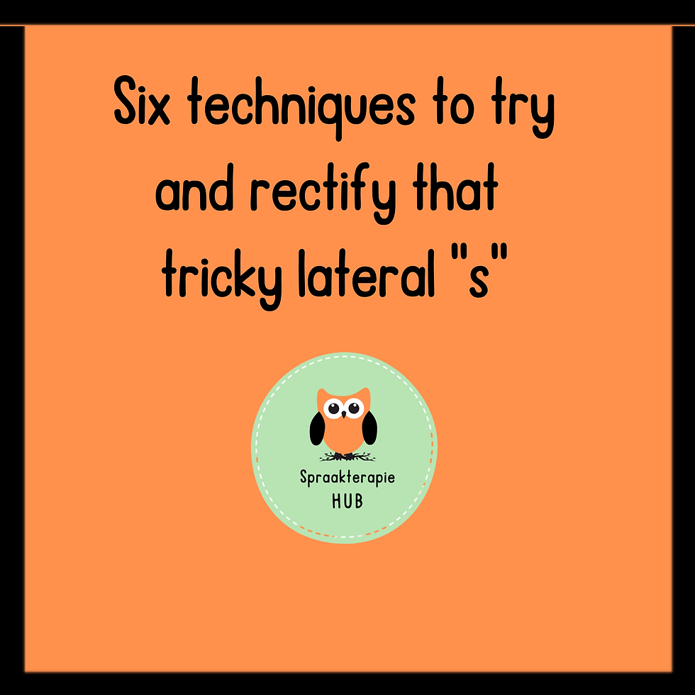 Articulation: That Tricky Lateral "S" | Spraakterapie HUB