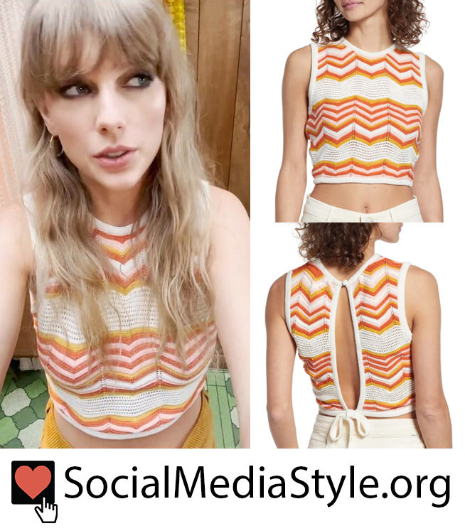 Taylor Swift's open back sweater tank top